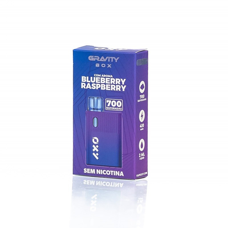 OXY GRAVITY BOX 700 Vaporizador Descartavel - BLUEBERRY RASPBERRY 0mg